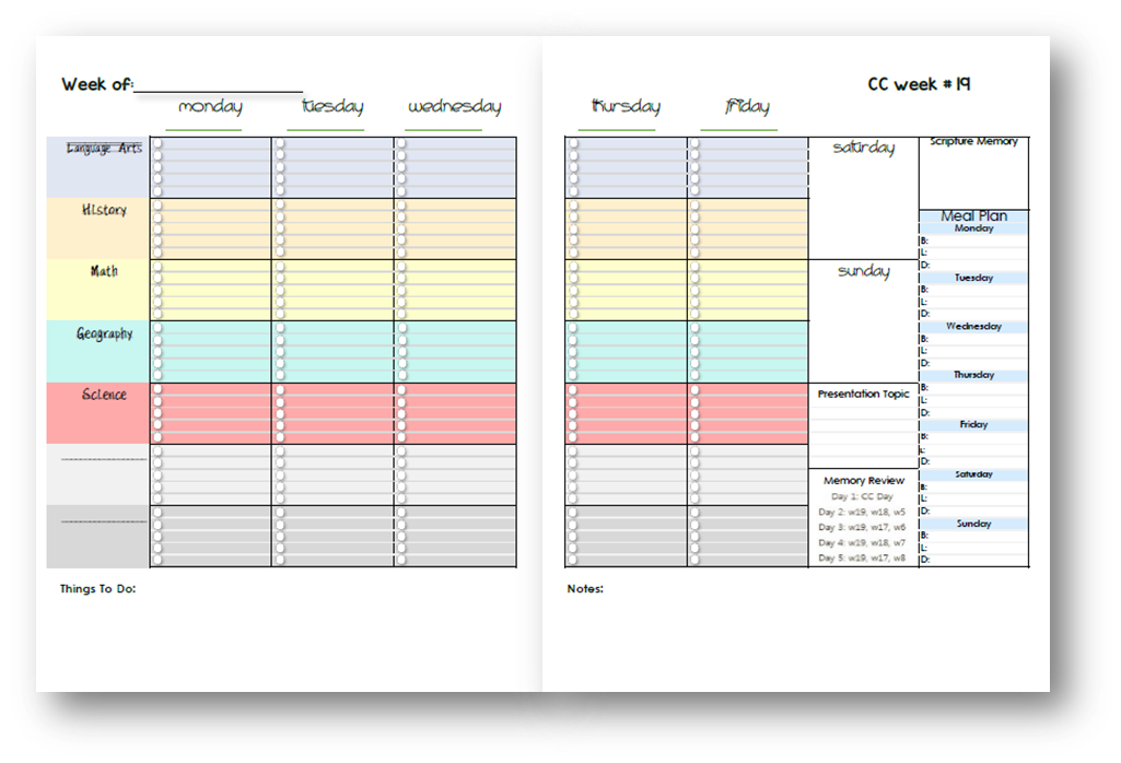 weeklyplanner-千图网
