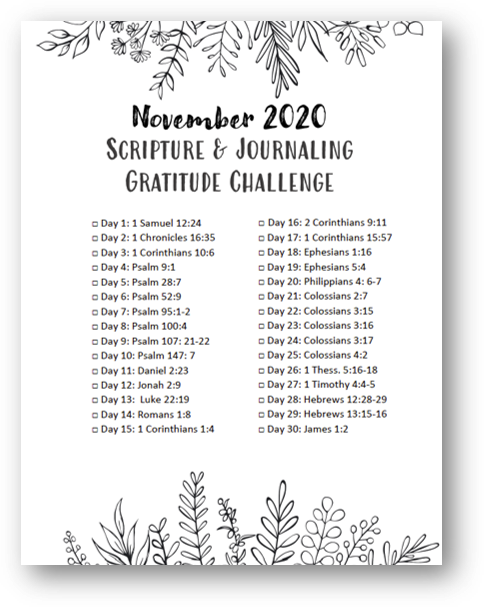 November Gratitude Scripture & Journaling Challenge FREE DOWNLOAD ...